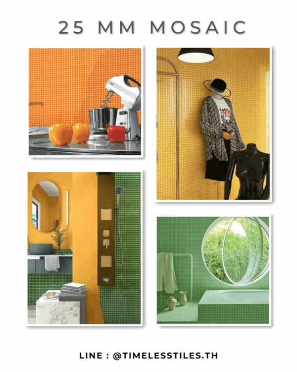 Classic Square Mosaic Tiles กระเบื้องโมเสกสี่เหลี่ยม 25 MM. - Timeless ...