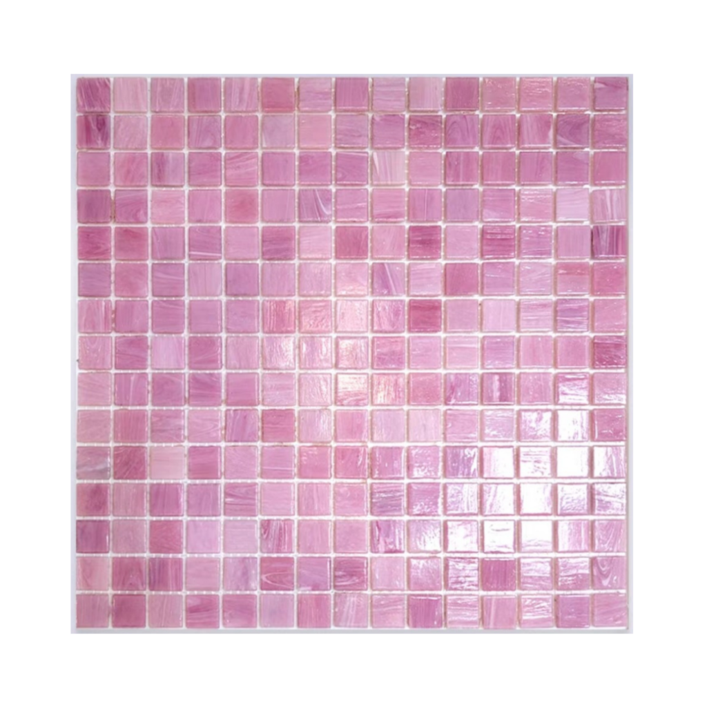 Pink Cotton Candy Mosaic Tiles กระเบื้องโมเสกแก้ว 20 MM. - Timeless Tiles